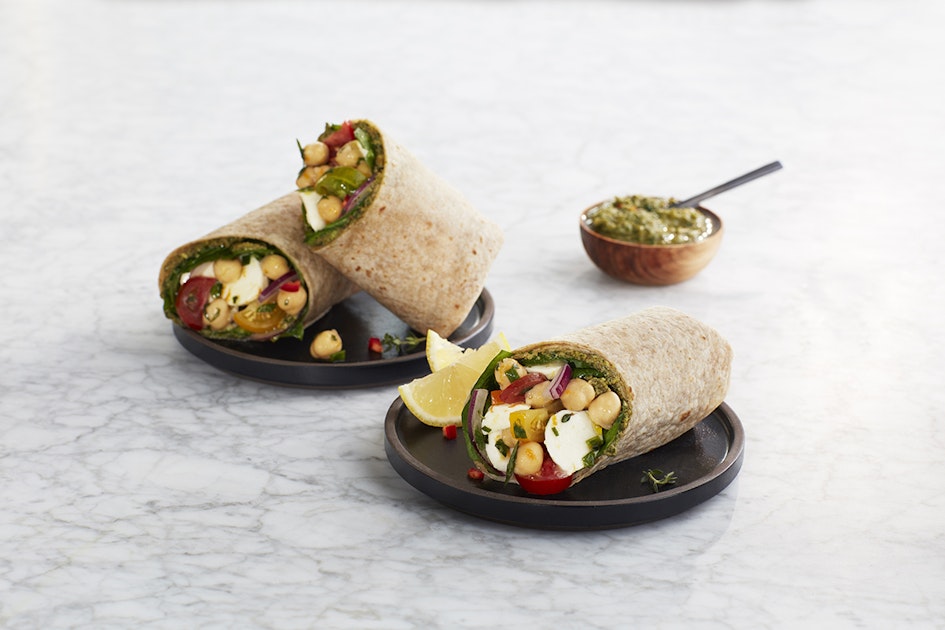 Almond Pesto and Marinated Chickpea Protein Wrap - Mission Foodservice